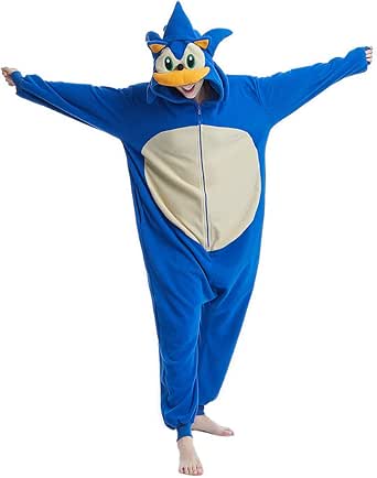 Adult Sonic Onesies Pajamas Sonic The Hedgehog Costume Cartoon Cosplay ...
