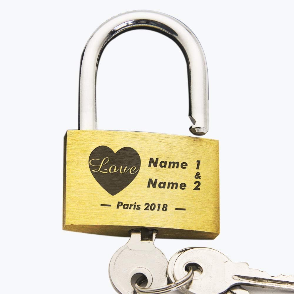 EDSG Personalised Engraved PadlockWedding | Annivesary Gift | Present ...