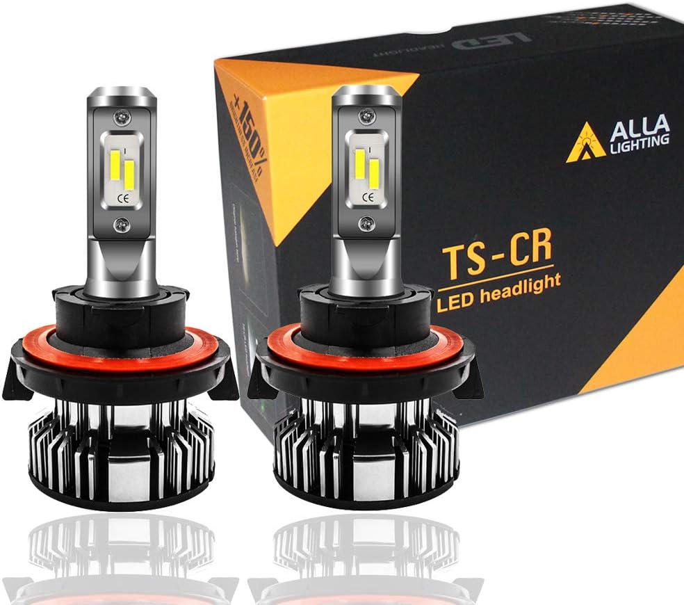 Alla Lighting 10000lm LED H13 Headlight Bulbs Extremely Super Bright TS-CR 9008 H13 LED ...