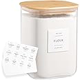 Amazon.com: Large glass flour and sugar containers with 132 Kitchen ...