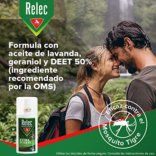 Relec Extra Fuerte Spray Antimosquitos, Repelente de Mosquitos, Eficaz Contra El Mosquito Tigre ...