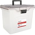 Amazon.com : STAPLES Portable File Tote, Letter Size, Clear (ST58298 ...