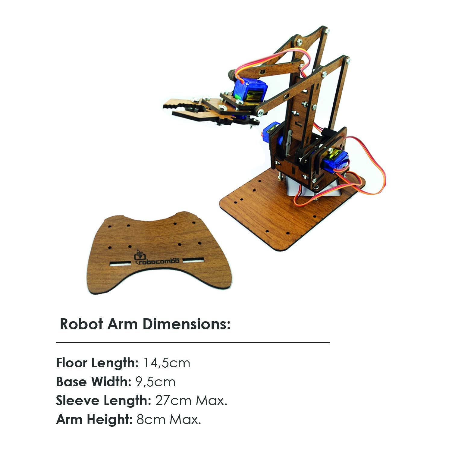 Elettronica Robotic Arm Arduino Project Kit 4X SG90 Servo Braccio con ...