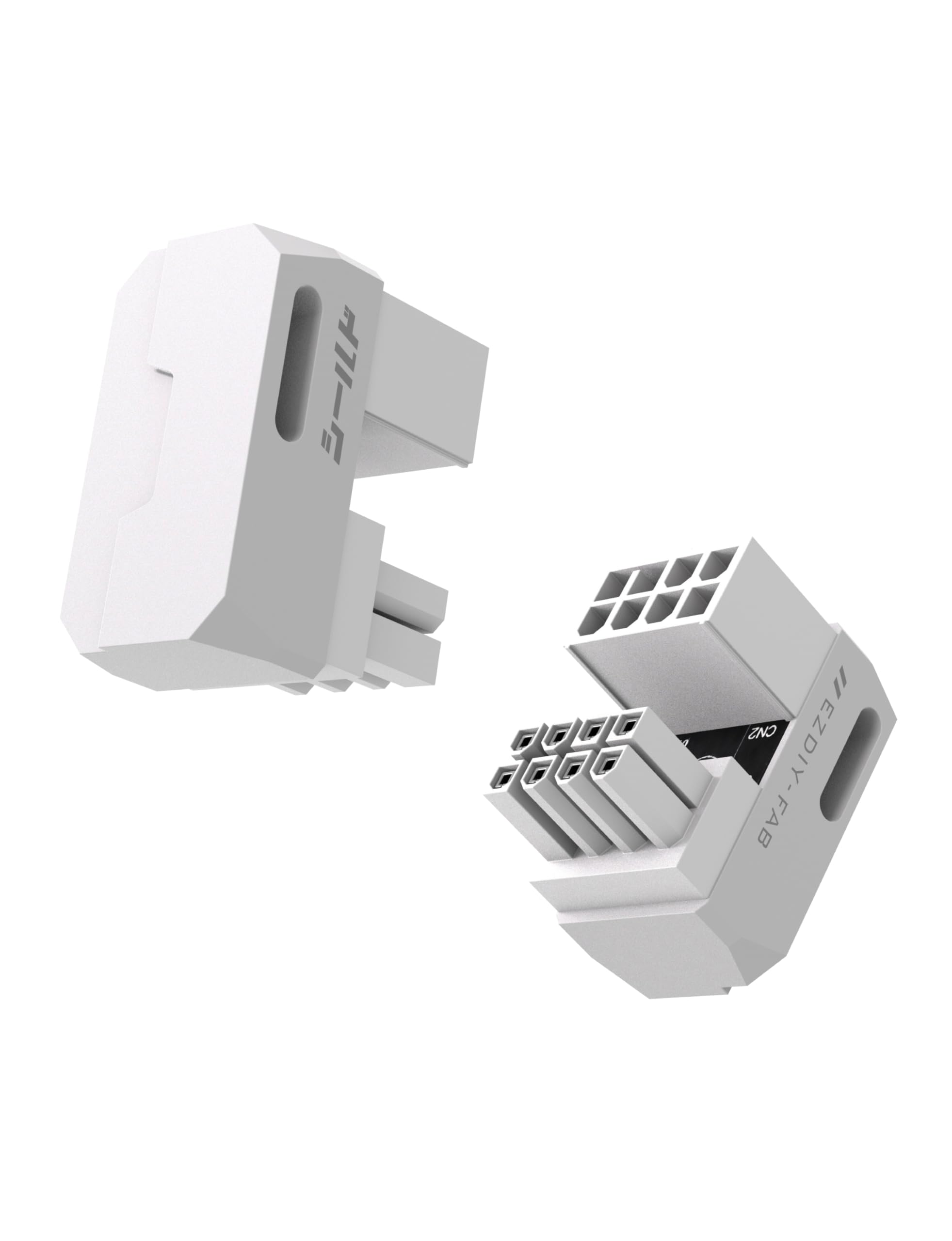 EZDIY-FAB Shield Series 8-Pin PCIe GPU Power Adapter,180-Degree U-Turn ...