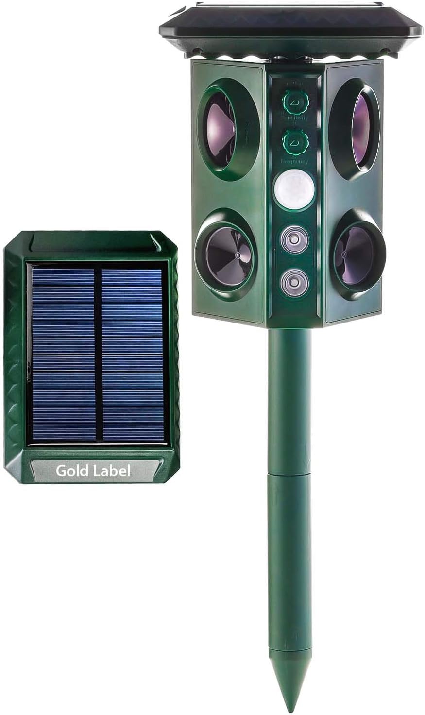 Amazon.com : Gold Label Solar Power Ultrasonic Outdoor Waterproof ...