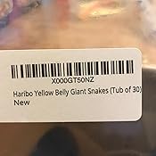 HARIBO Giant Snakes Yellow Bellies Tub Bulk Sweets: Amazon.co.uk: Grocery