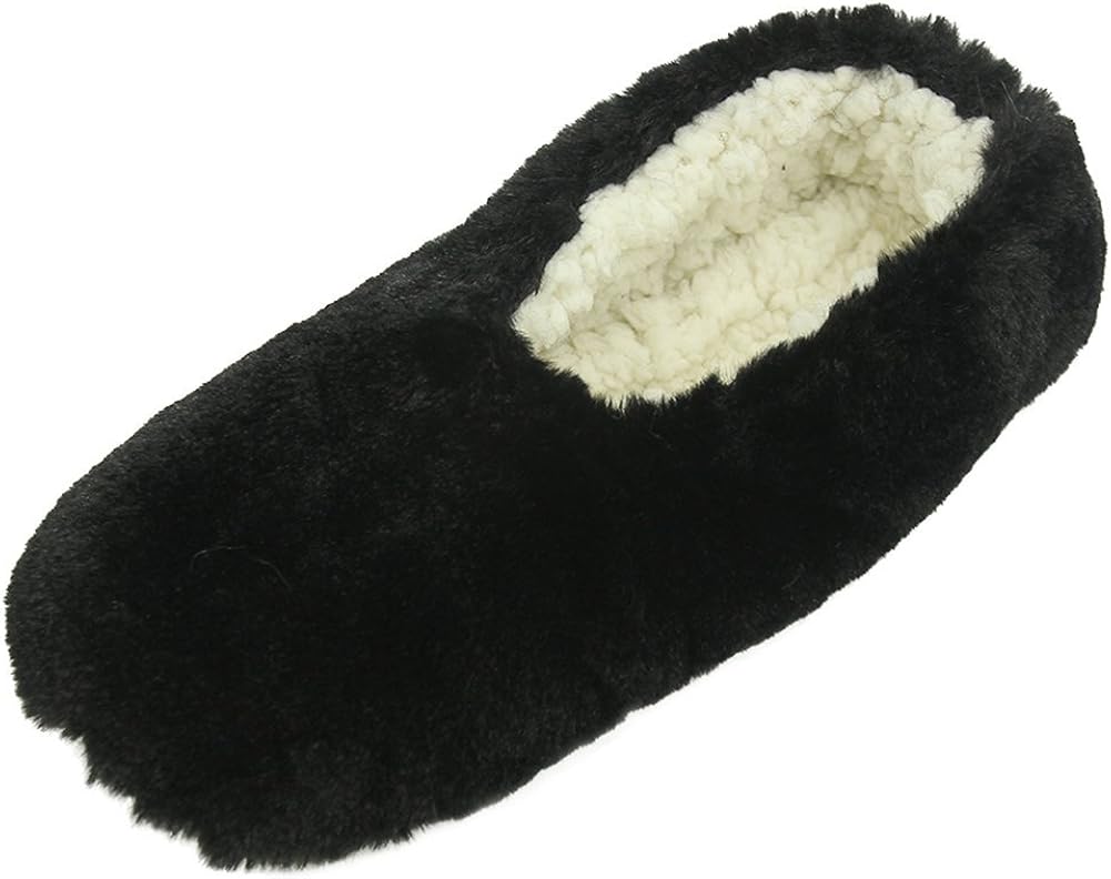 Amazon.com | Home Slipper Women's Ballerina Plush Soft Sole Indoor ...