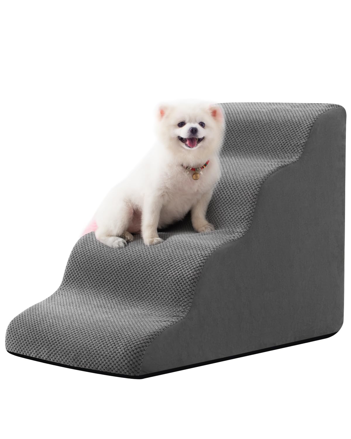 Dog Stairs and Ramp for High Beds 20.9" H, 4-Step Pet Steps for Small ...