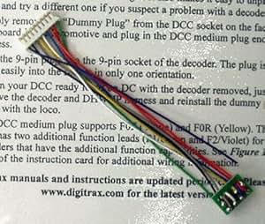 Amazon.com: Digitrax DGTDHWHP HO DCC Decoder Wire Harness, 3.2" 8-Pin ...
