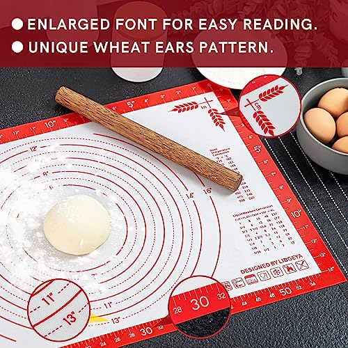 LIBGEYA Premium Silicone Pastry Mat - Non Stick Dough Mat for ...