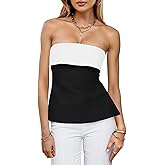 Strapless Tube Tops for Women Backless Going Out Bandeau Top Sexy ...