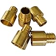 (Pack of 5) EFIELD PEX 3/4" x 3/4" Female Sweat Copper Adapter Brass Fitting Lead Free-5 Pieces ...
