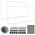 Amazon.com: Aootf License Plate Covers- Clear Flat License Plate ...