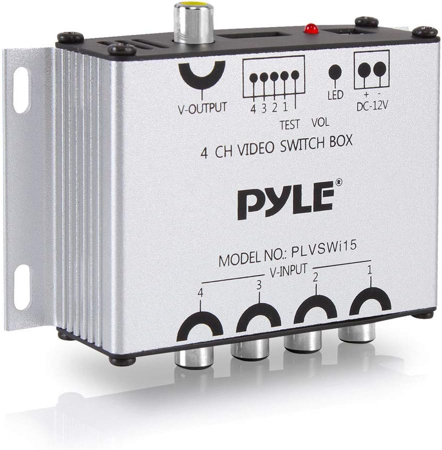 4-Channel Car Video Switcher Box - 4 Camera Input Port 1 Video Output ...