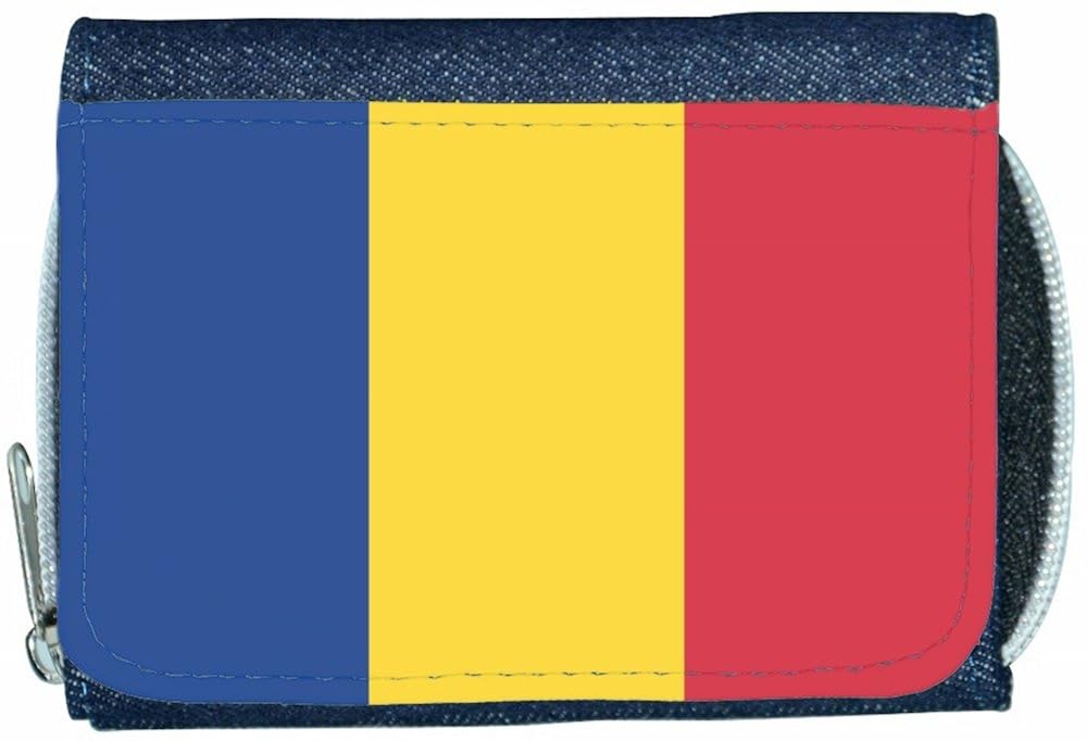 Romania Flag Denim Wallet at Amazon Men’s Clothing store
