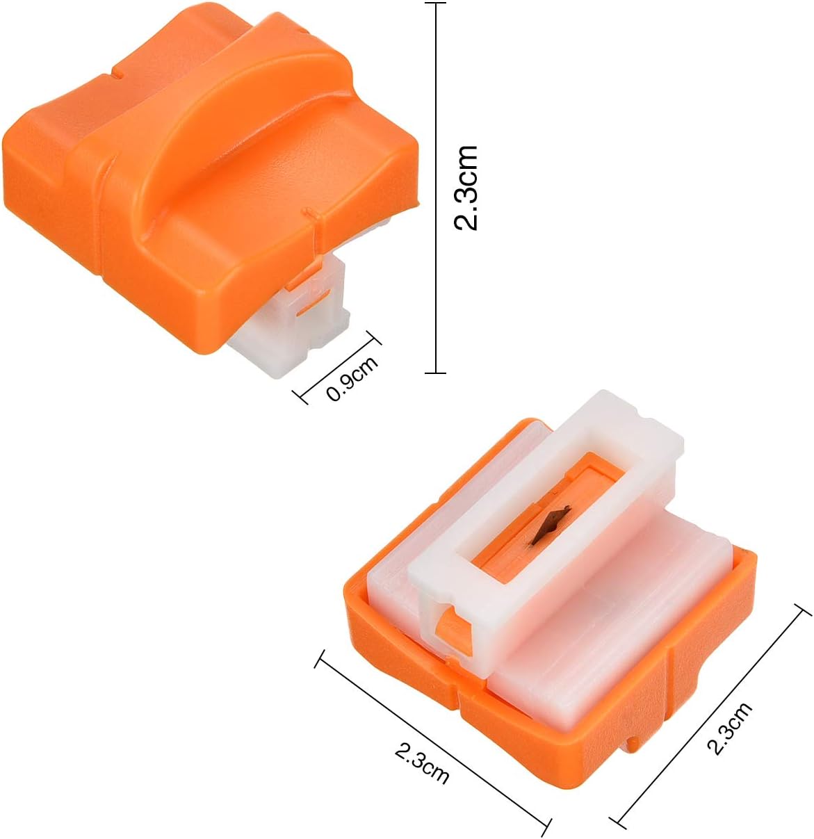 10 Pieces Paper Cutter Replacement Cutting Blades with Safe Pressing ...