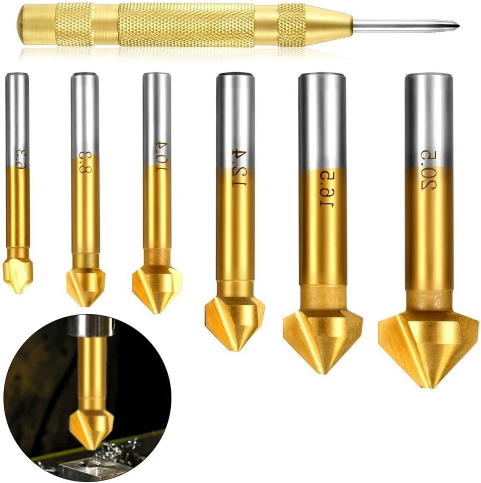 NACTECH 6 Stück 90° Kegelsenker Satz HSS Senker Entgrater Set ...