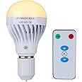 BSOD LED Magic Bulb, 7W Warm White Emergency Light with Remote Controller and Rechargeable Built ...