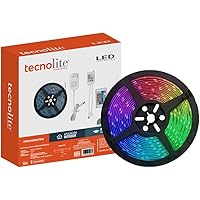 Tecnolite - Tira de Luces Led RGB 5 Metros de 24 W para Interior y ...