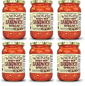 Amazon.com : Wickles Spicy Red Sandwich Spread, 16 OZ (Pack - 6 ...