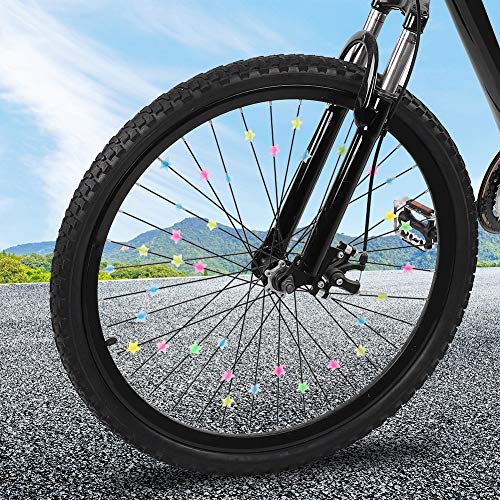 VGEBY Bike Wheel Spoke Beads, Plastic Luminous Bicycle Tire Spoke Bead ...