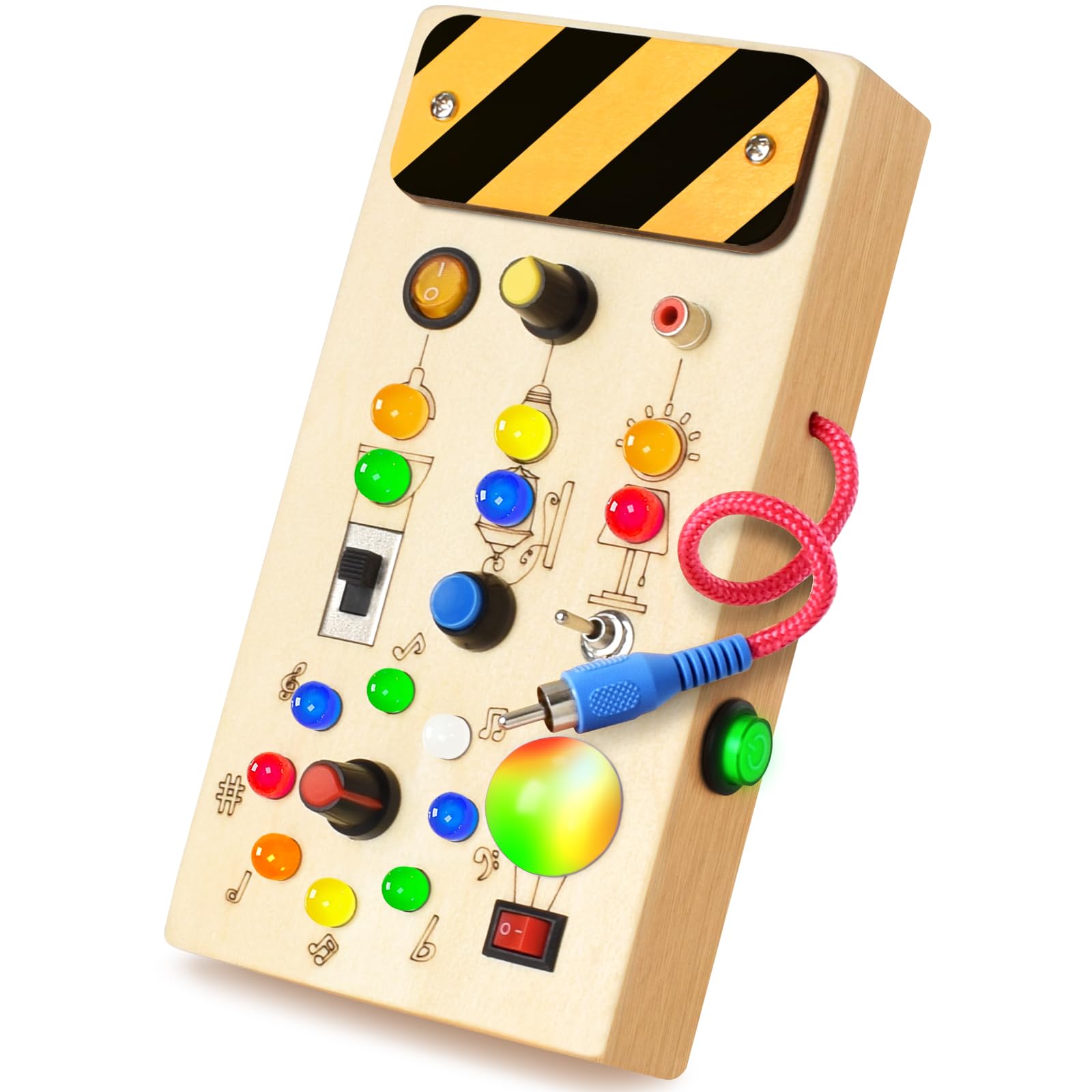 Mua POLKRANE Busy Board with LED Light,Montessori Toys with Toggle ...