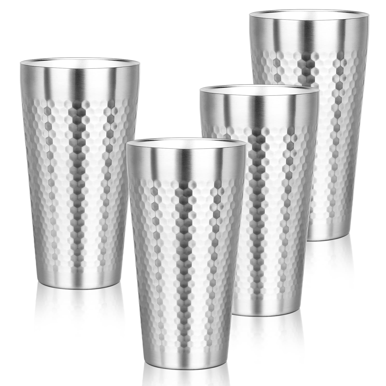Offiper Metal Cup, 19 oz Insulated Tumbler, 4 Pack Double Wall ...