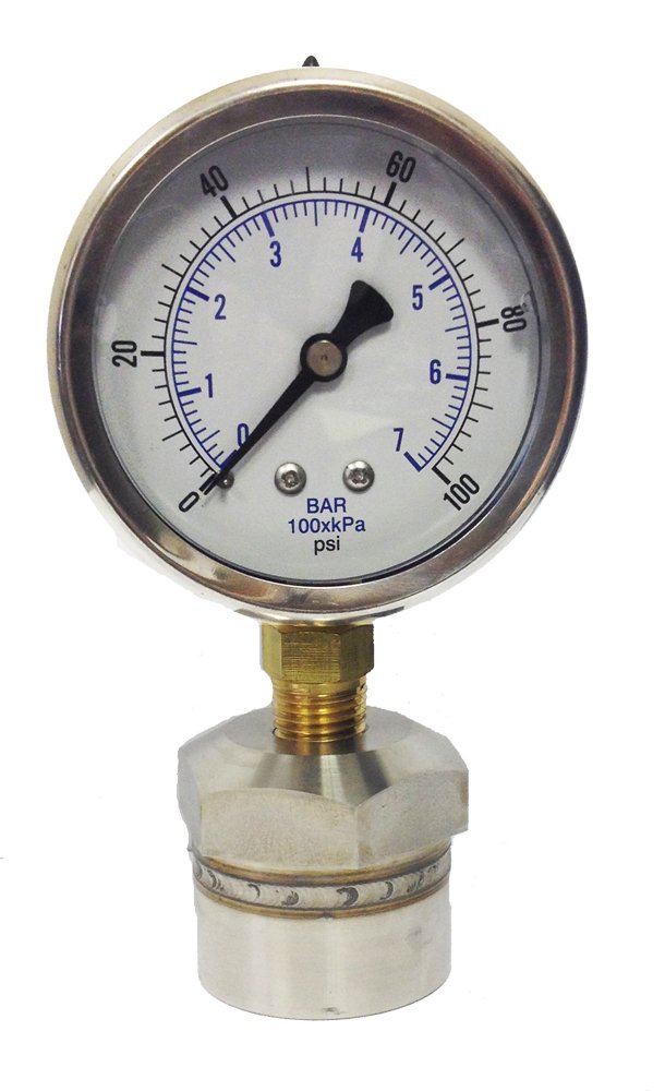 Pressure Gauges 1/4 FNPT Kodiak Controls KC201L25100/DSM3511 Pressure ...