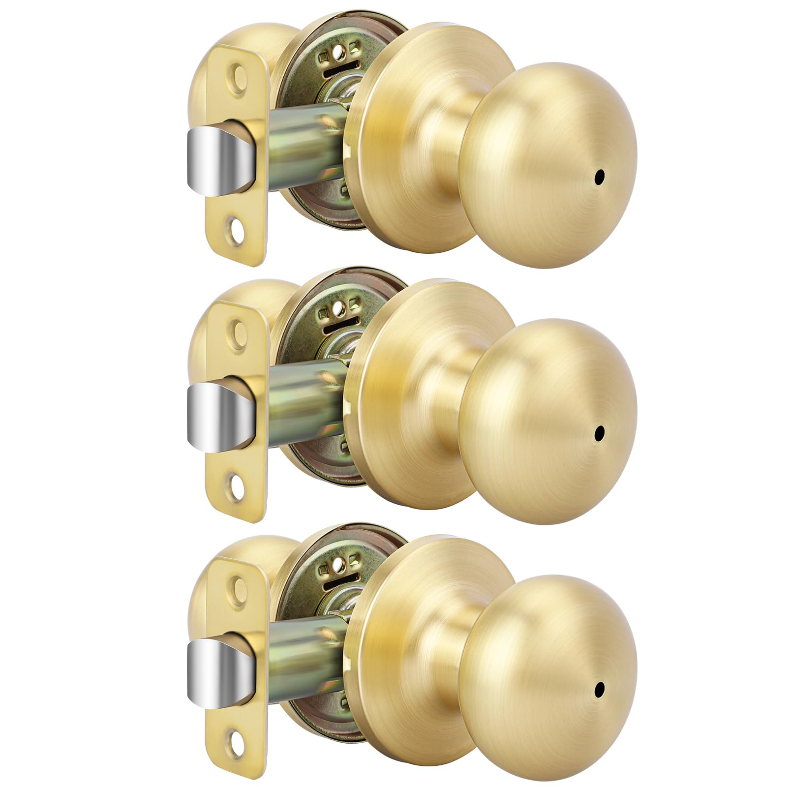 Haidms Gold Interior Door Knob, Privacy Door Knobs Interior, Privacy ...