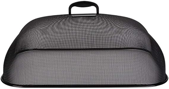 Liangzishop Round Rectangular Food Cover Dish Cover Black Mesh Cover ...