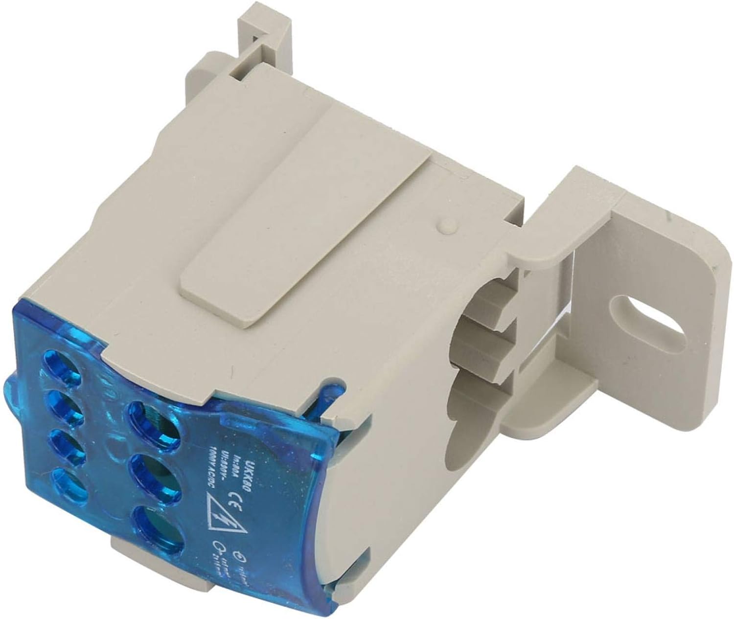 UKK-80A DIN Rail Electric Wire Connector Box Block Distribution Box ...