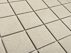 Beige Speckled Unglazed Porcelain Mosaic Square 2x2 Inch Porcelain ...