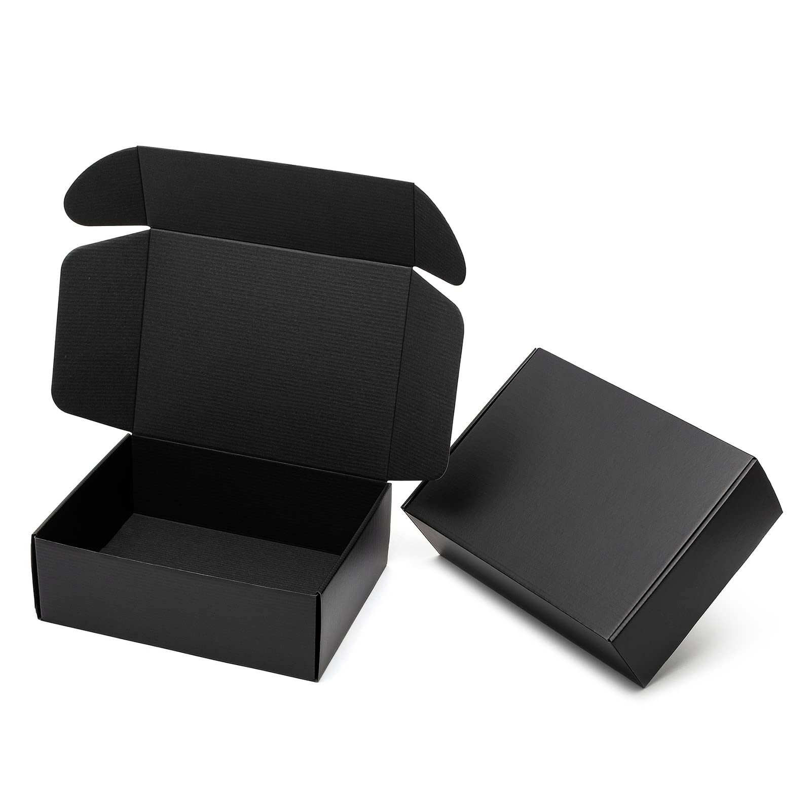 Mcfleet 12x9x4" Black Shipping Boxes - 24 Pack Corrugated Cardboard ...