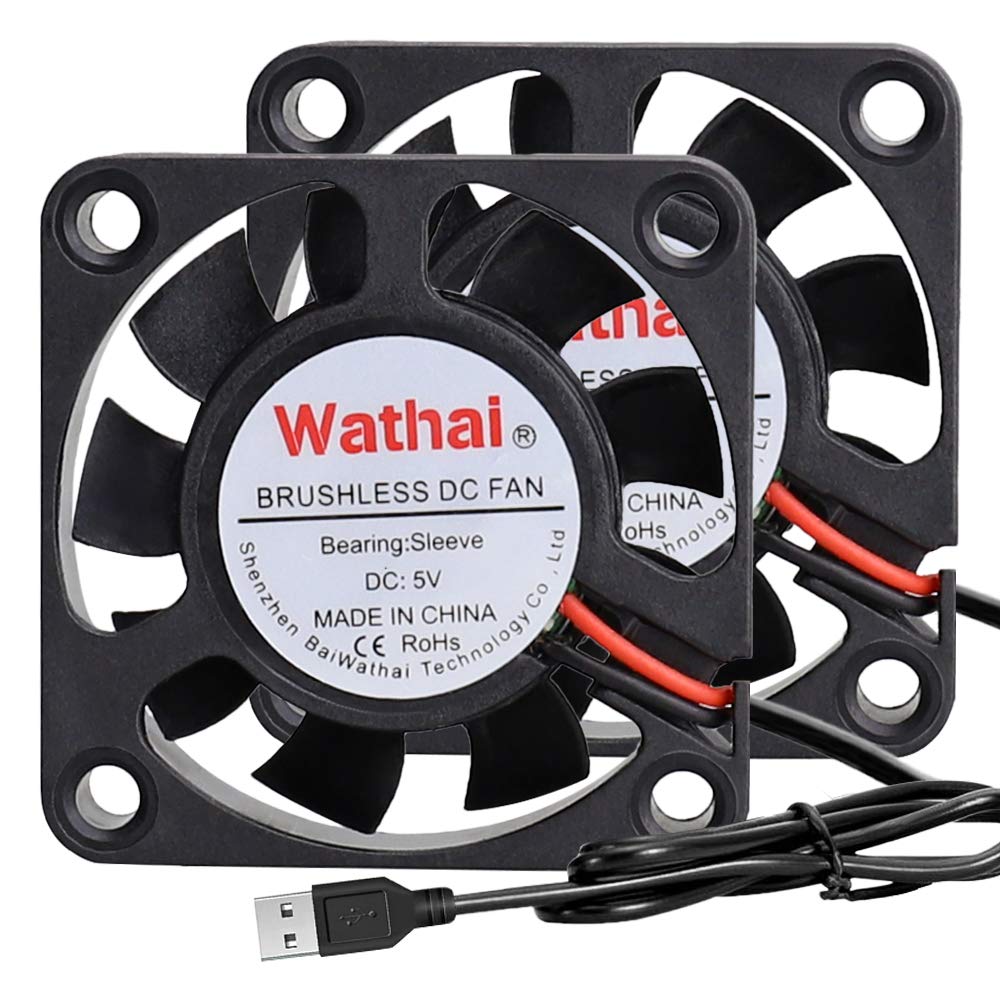 Mua 2Pack Wathai 40mm x 10mm Mini USB Fan with Speed Control 5V Small ...