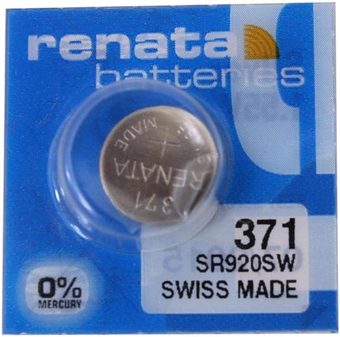 Renata Lot de 2 piles rondes 371 SR920SW 1,55 V Fabrication suisse ...