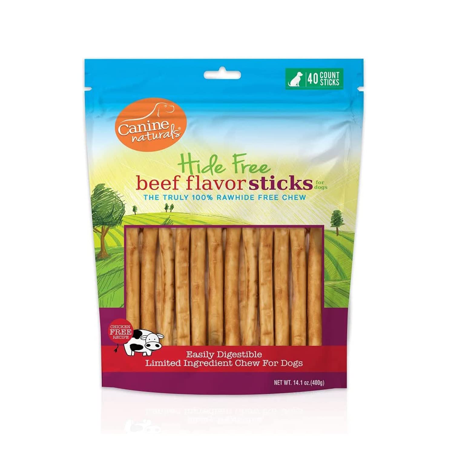 Canine Naturals Beef Chew - Rawhide Free Dog Treats - Made with Real ...