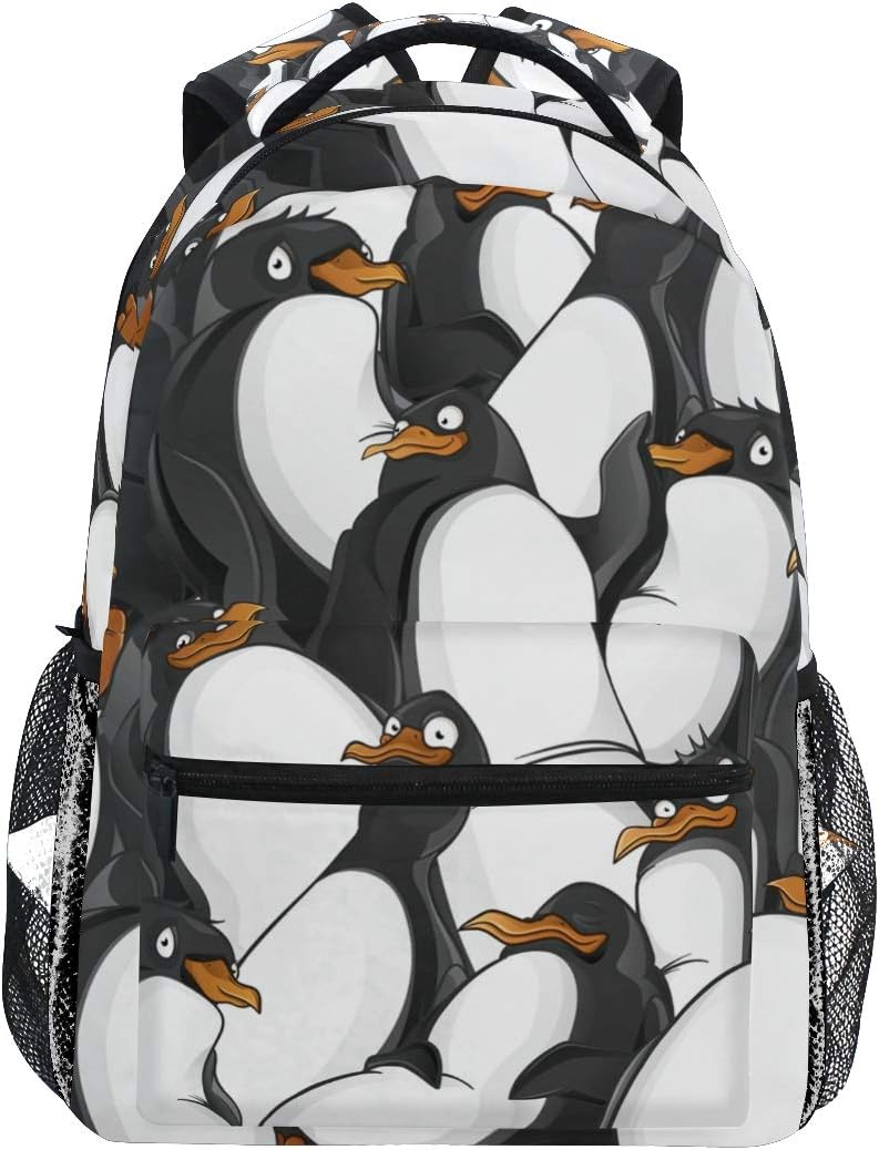 Penguins School Backpack for Boys Girls Kids Travel Bag Bookbag: Amazon ...