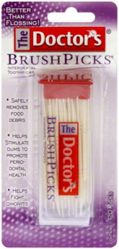 Amazon.com: The Doctor's BrushPicks Interdental Toothpicks | 120-Picks ...