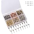 Amazon.com: Vitalili 480 PCS Push Pins Metallic Color Map Tacks 1/8 ...
