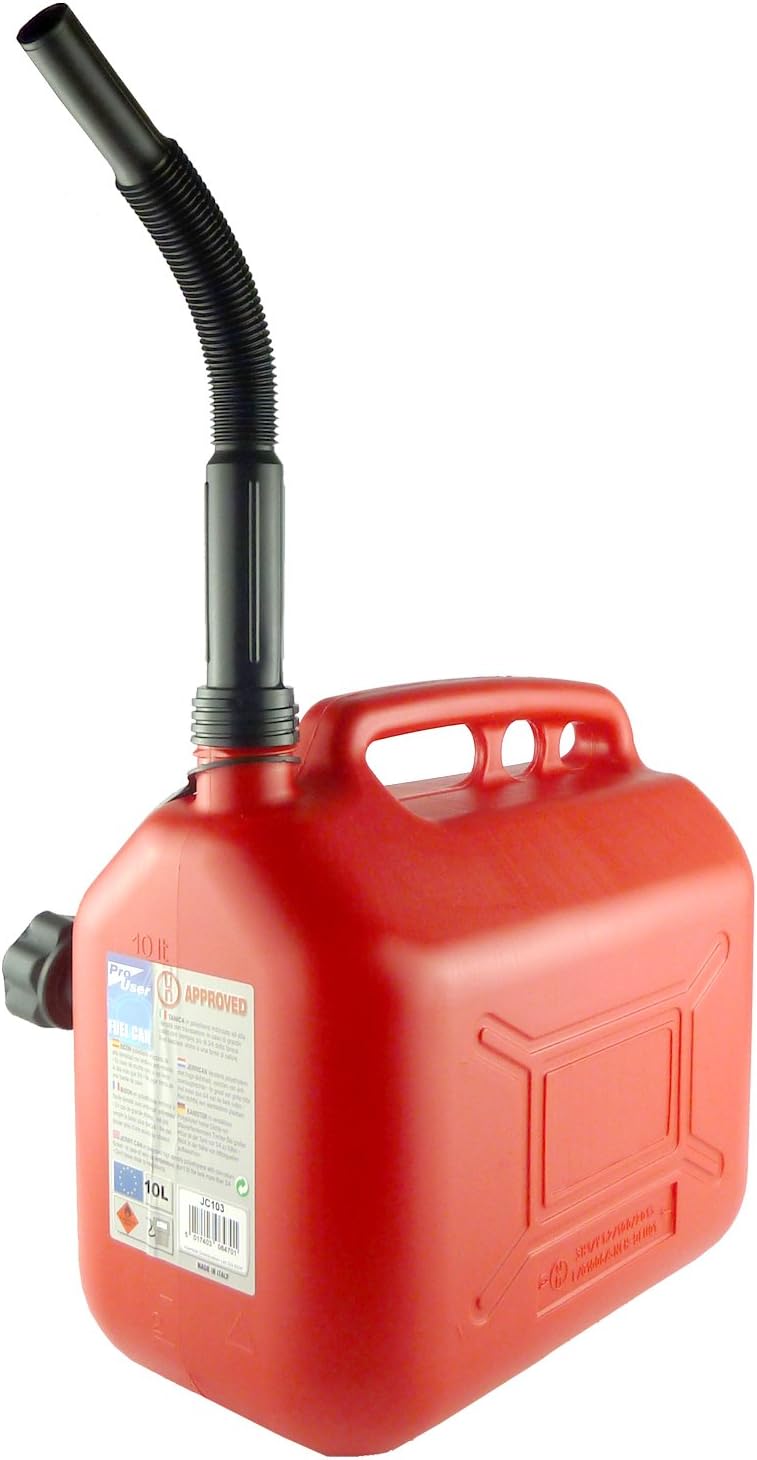 5L Red Petrol Can – Jerry Can With Pouring Spout – BigaMart