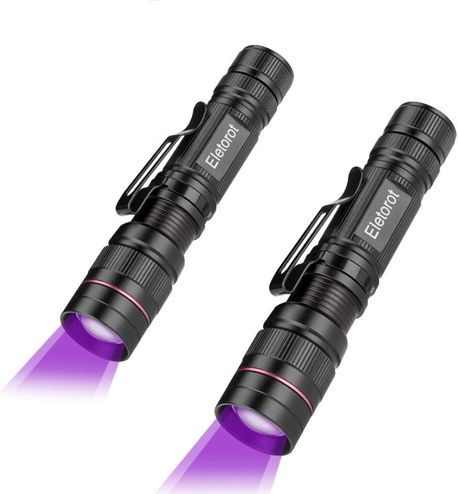 Mini Black Light LED UV Flashlights Ultraviolet 395nm Lights 3-Mode ...