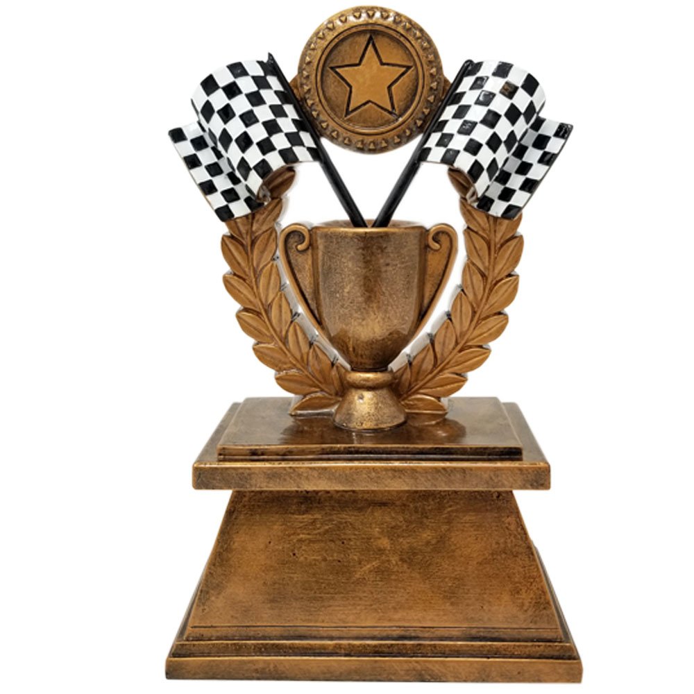 Mua Decade Awards Racing Checkered Flag Trophy | Racing Award - 7 ...