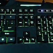 Rii RK900 Large Size 7 Colour LED Rainbow Gaming Keyboard UK Layout ...