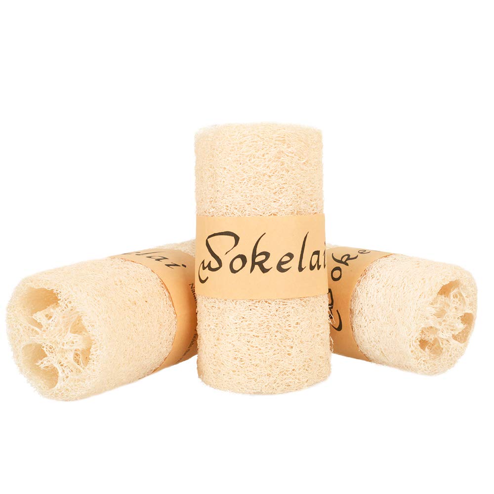 Amazon.com: Wokelai Exfoliating Loofah Back Scrubber Set Loofah Sponge ...