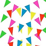 Amazon.com: 200 Pcs Multicolor Pennant Banner Flags,IsPerfect 250 Ft ...