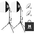 Amazon.com : Softbox Lighting Kit, NiceVeedi 2-Pack 16'' x 16'' Softbox ...