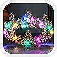 Amazon.com: Yean LED Baroque Rhinestone Crowns and Tiaras Ligth Up Gold ...