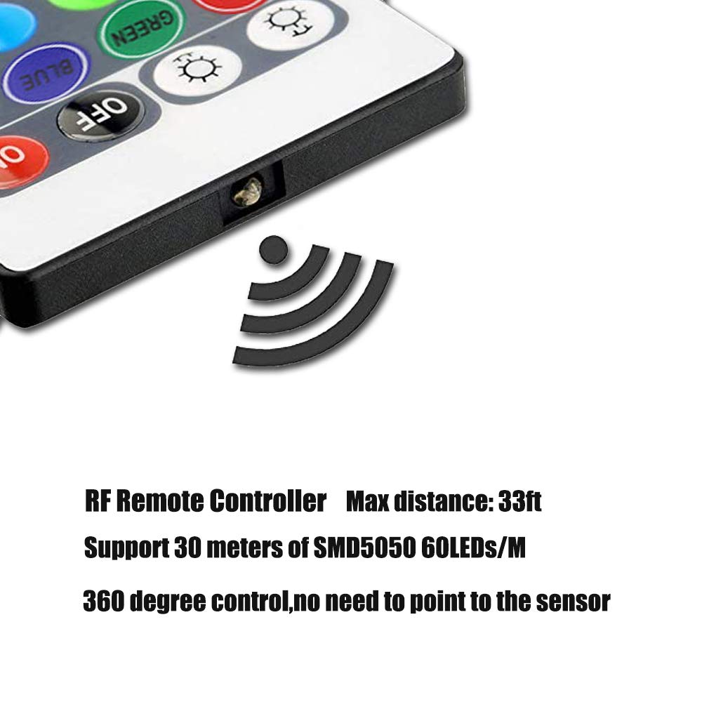 28 Keys LED RF RGB Remote Controler for RGB SMD 3528 5050 LED Lights ...