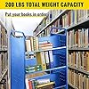 VEVOR Book Cart, Library Cart 6-Shelf, Rolling Library Book Cart Double ...