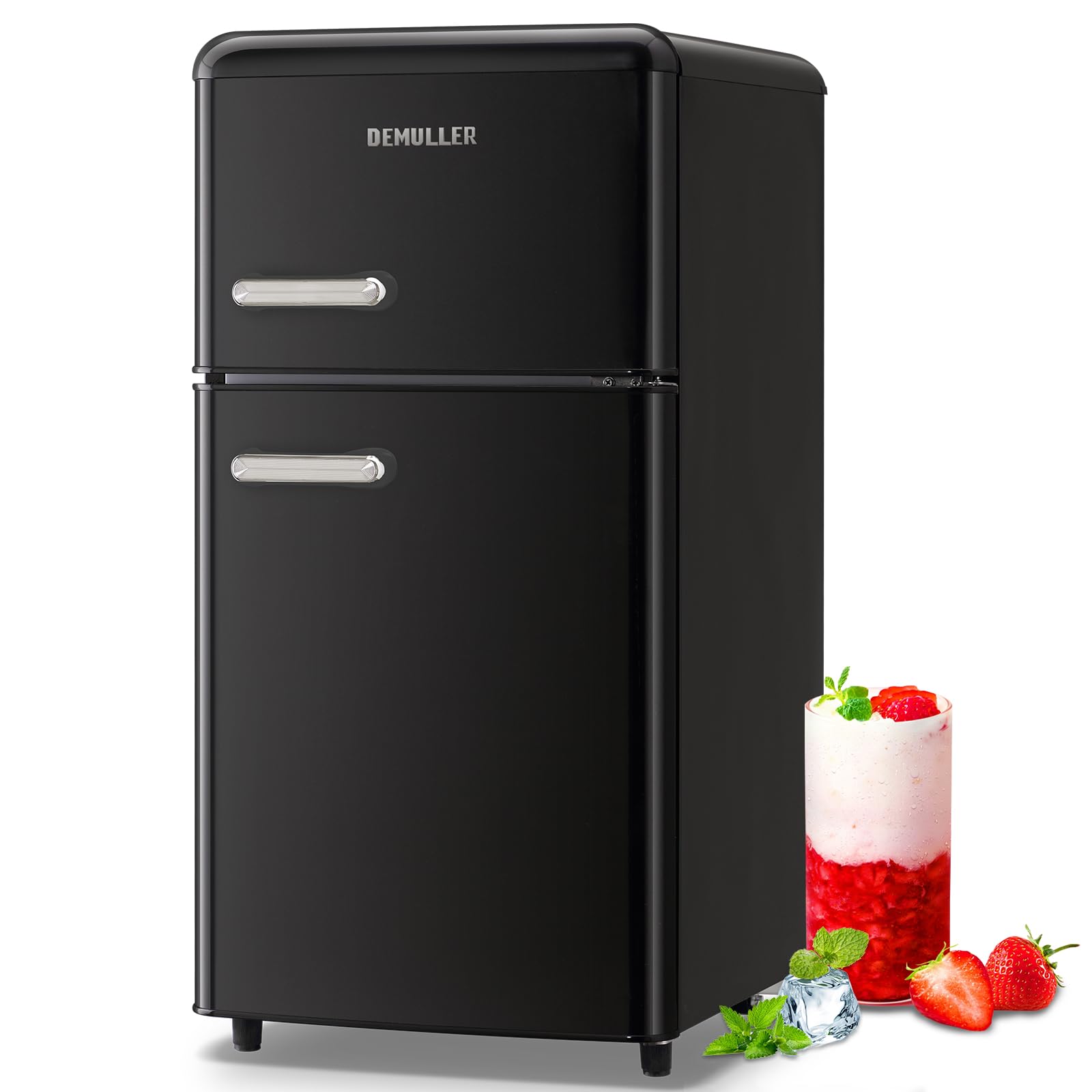 Mua DEMULLER 3.5 Cu.ft Retro Mini Fridge with Freezer Dual Doors ...